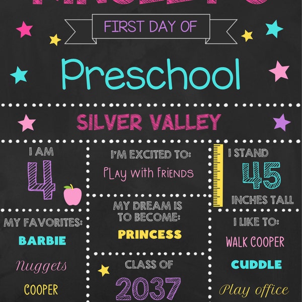 Editable First & Last Day School Sign | Canva Template | Back to School ...