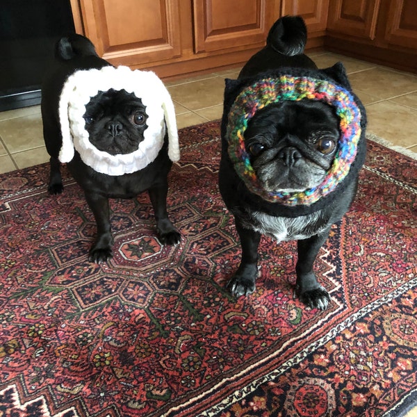 Pug Clothes Knitted Aran Sweater Dog Sweater Knitted Dog Sweater Pug ...