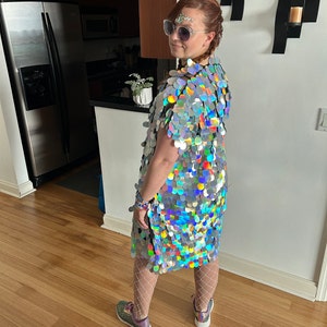 Fire Sequin Bell Sleeve Kimono / Festival Robe / Hooded Kimono / Maxi ...