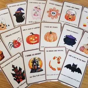 16 Printable Halloween Affirmation Cards for Kids | Positive Halloween ...