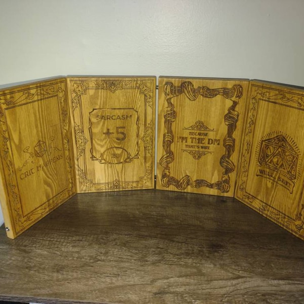 Custom Magnetic Dungeon Master Modular Screen | Wooden RPG Screen Gift ...