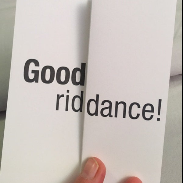 Funny Retirement Card / Good Riddance / Funny Farewell Card / Unique ...