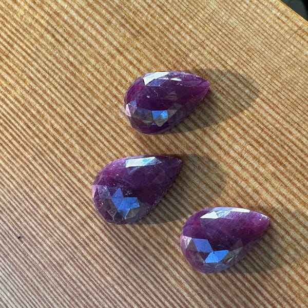 AAA Ruby Gemstone Emerald Cut, Loose Gemstone for Jewelry Making, Ruby ...