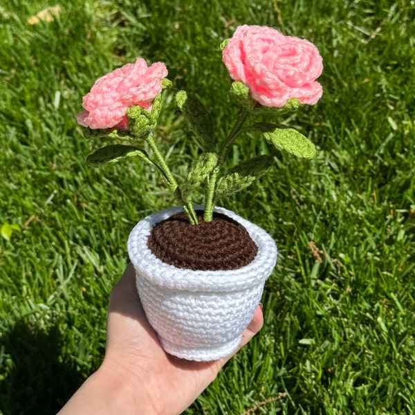 Crochet Potted Flower Pattern: Daisy, Lavender, Rose, Tulip, Sunflower (PDF Pattern) - Etsy