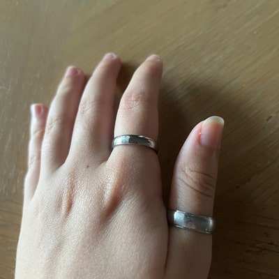 Simple Stainless Steel Ring, Basic Band, Size 7-11, Handcrafted Steel ...