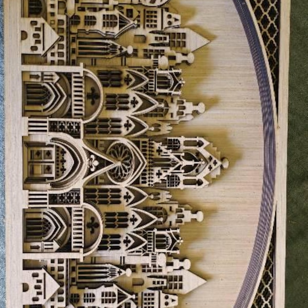 Multilayer Laser Cut Files | City & World Landmarks SVG | Vintage ...