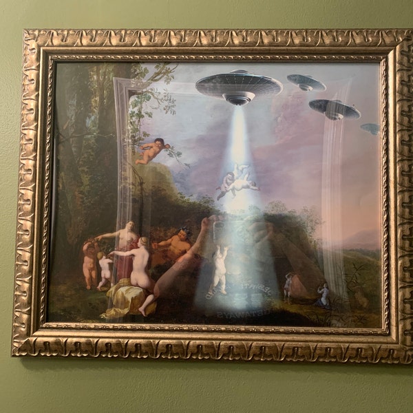 Alter Art, Alien Abduction, UFO, Banksy, Banksy Wall Art, Printable ...