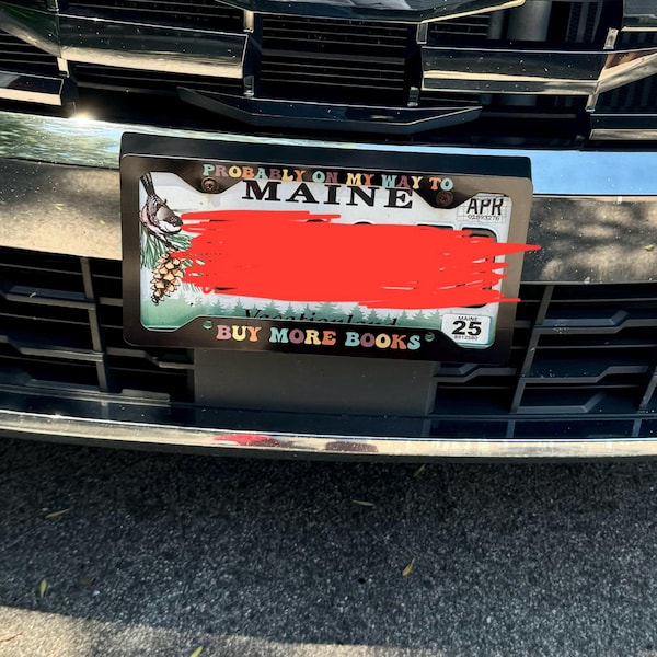 Book Lover License Plate Frame: Funny Bookish Car Accessories - Etsy