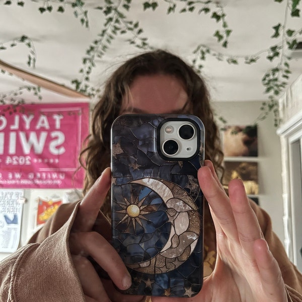 Moon and Stars Phone Case, Celestial Phone Cover Magsafe Compatible ...