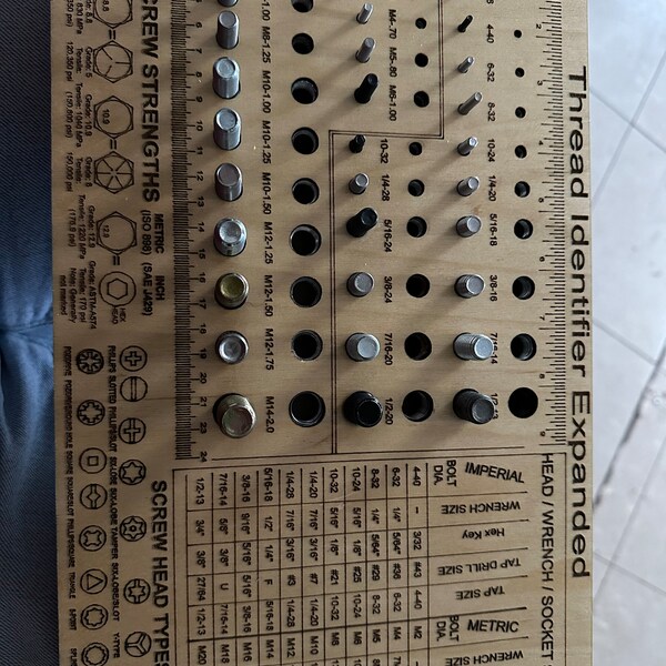 NEW - Enhanced - Screw and Bolt Identifier Board - Etsy