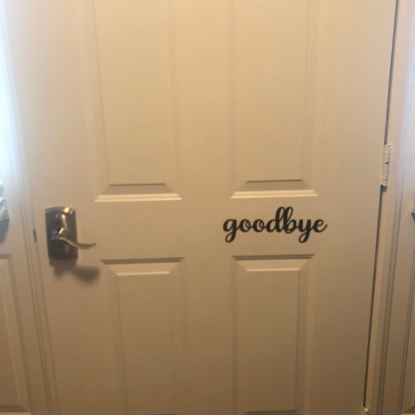 Hello & Goodbye Vinyl Wall and Door Decals - Removable Wall Decor ...