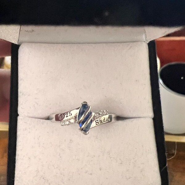 Customized Sterling Silver Ladies High School and College Class Ring ...