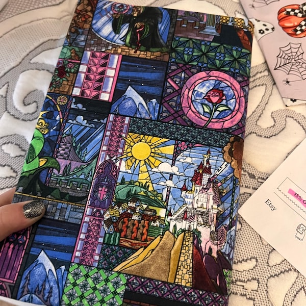 Reversible Book Cover Adjustable Bible Pouch Reusable Fabric Dust ...