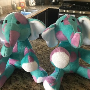 Memory Elephant // Keepsake Elephant // Custom Order Stuffed Elephant ...