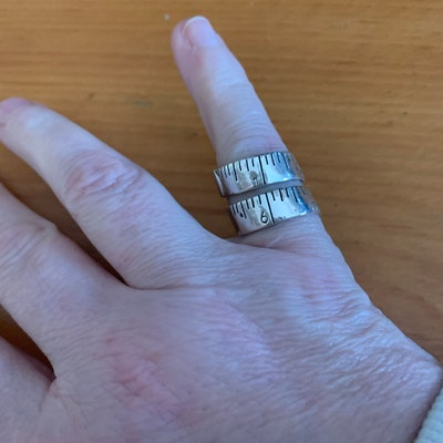 Tapeline Ring,tape Measure Ring,style Ring,brass Tapeline Ring,modern ...