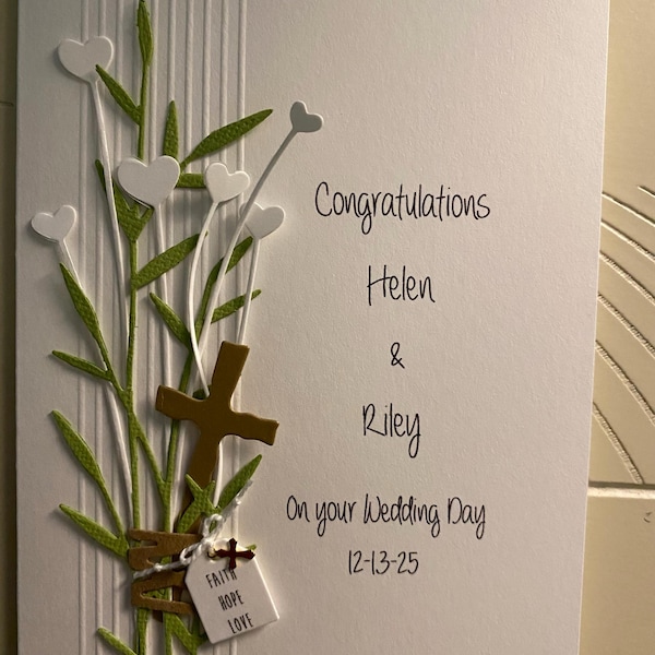 Personalized Floral Wedding Card, 3D Anniversary Engagement Card - Etsy