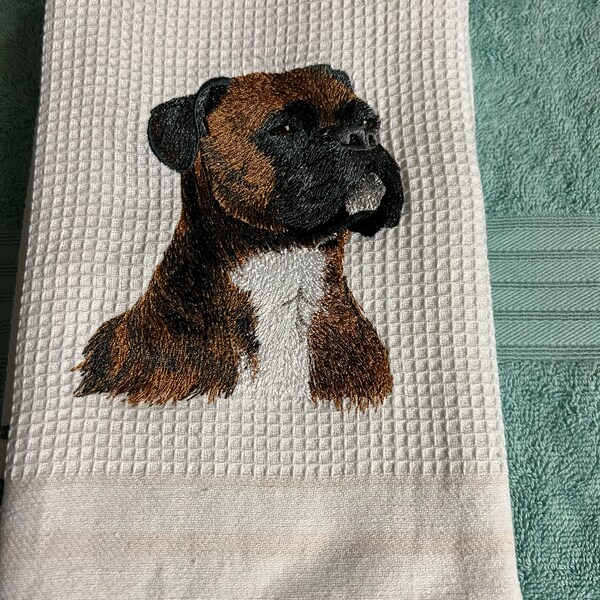 Boxer Dog Embroidery Design: Machine Embroidery File (digital Download ...