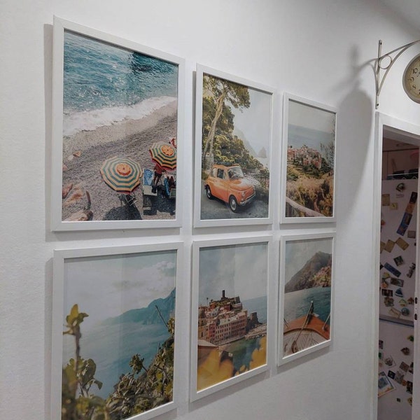 Italy Prints Set of 6 – Mediterranean Wall Art, Amalfi Coast and Cinque ...