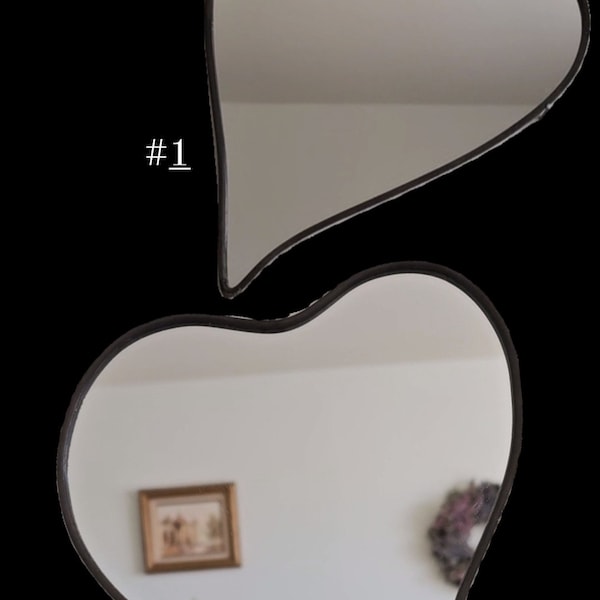 Large Heart Mirror / Handmade Wall Mirror Heart Shape Art Outline Cœur ...