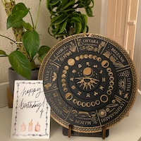 Pagan Wheel of the Year Calendar Wiccan Neo Pagan Sabbats, Moon Phases ...