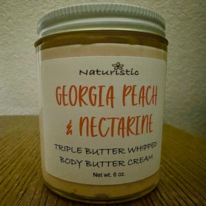 GEORGIA PEACH & NECTARINE Triple Butter Whipped Body Cream, Mango, Shea ...