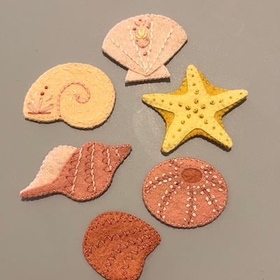 Felt Seashells PDF Pattern Download, Beach Decor, Plush Sewing Pattern ...