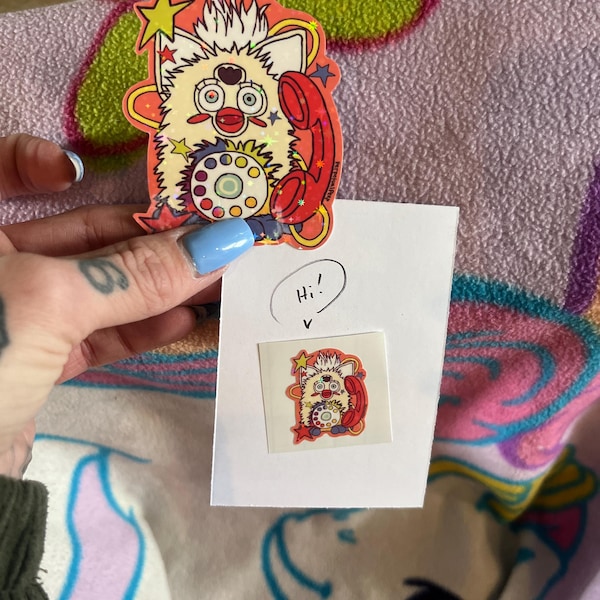 Furby Sticker Pack | Holographic Retro Furby Stickers - Etsy