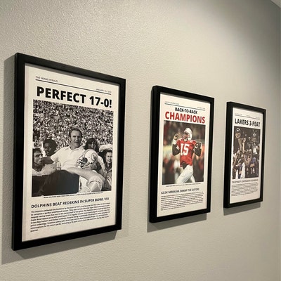 Miami Dolphins 17-0 Newspaper, Miami Dolphins Undefeated, Don Shula ...