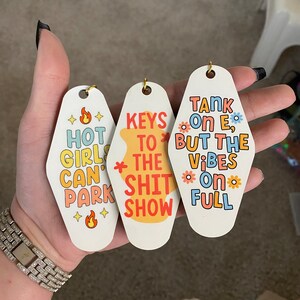 Motel Keychain Template Presized SVG Files for Cricut Hotel Keychain ...