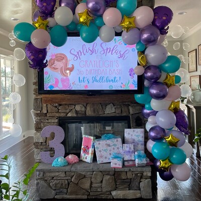 Splish Splash, It's a Mermaid Bash Mermaid Birthday Party Invitation ...