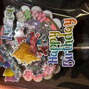 Trolls Custom LED Light up Cake Topper 3D Cupcake Toppers Now Available ...