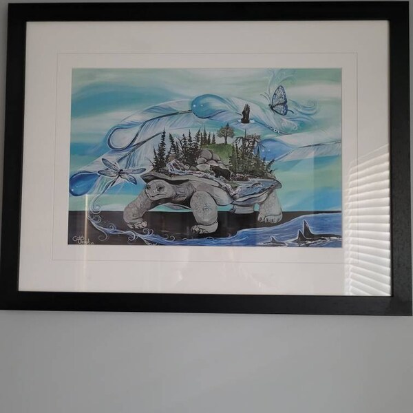 Turtle Island by Carla Joseph, Indigenous Art Print, First Nations ...