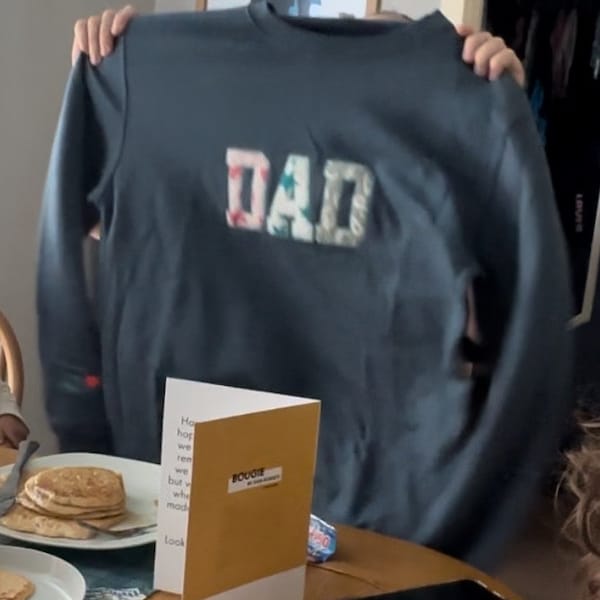 Dad, Daddy Embroidered Baby Clothes Applique Sweatshirt Papa Sweatshirt ...