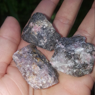 Rough Rhodonite Stone Specimens From Madagascar Large One Inch Natural ...