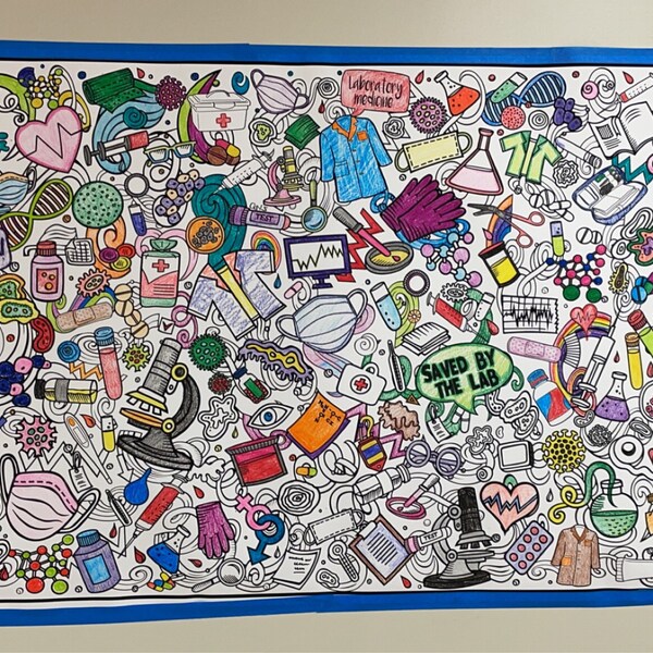 Lab Week 2025 Coloring Poster Let's Glow 2025 Medical Laboratory ...