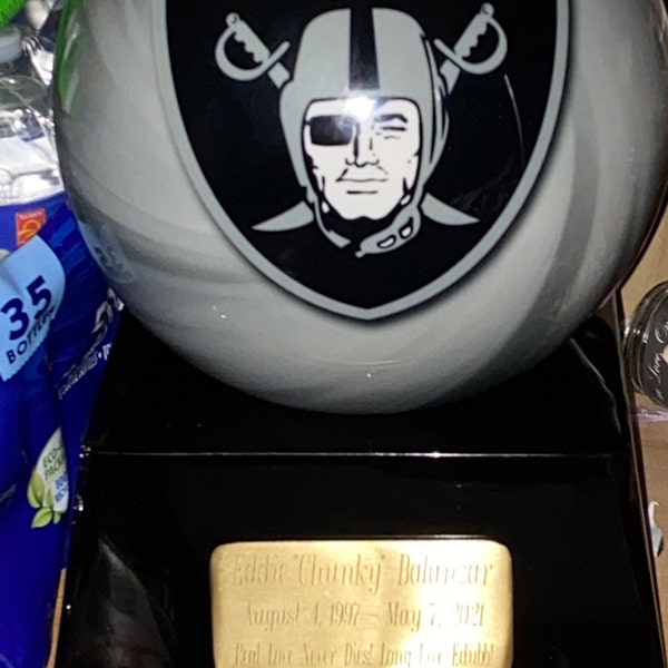 Football Cremation Urn With Optional Las Vegas Raiders Ball Decor and ...