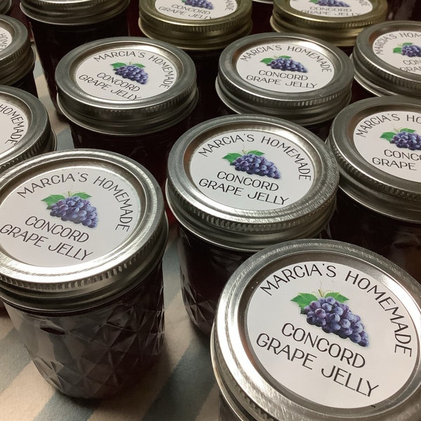 Homemade Jam Labels, Grape Jelly, Grape Jam Labels, Mason Jar Labels ...