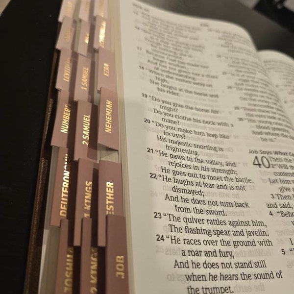 Bible Tabs for Women - Gold Foil Bible Tabs - Earth Tone Bible Stickers ...