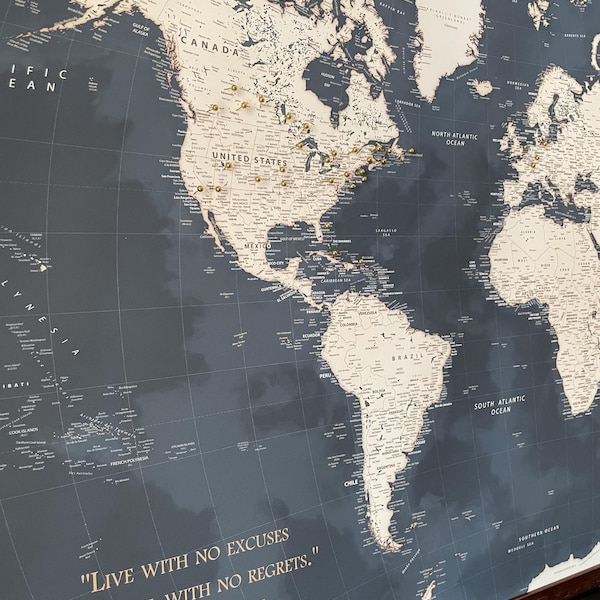 USA Push Pin Map – Large Detailed Wall Map for Travelers - Etsy
