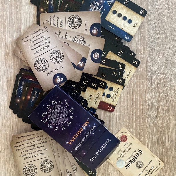 Geomantic Cards, Astro Geomantic Oracle, Magic Divination Cards With ...