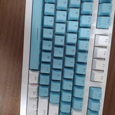 111pcs Minimalist Grey White Theme Keycap, ABS Keycap, Cherry Keycaps ...