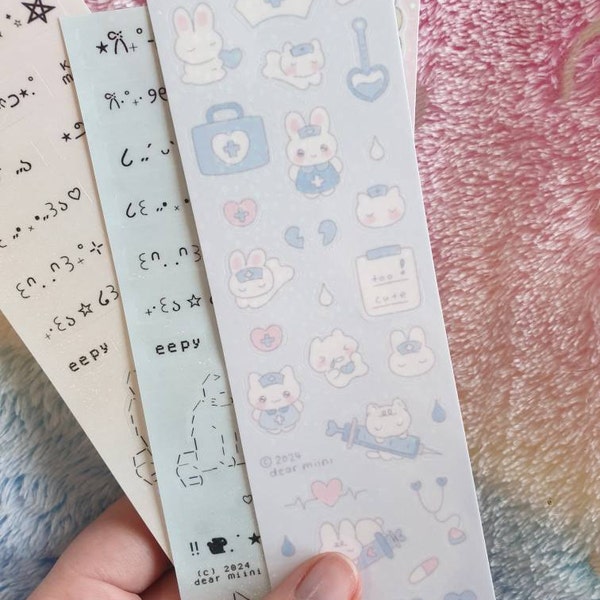 Cute Cat Charm Sticker Sheet Cute Stickers, Deco, Korean Stationery ...