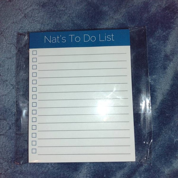 Custom Color Block Notepad | Modern Personalized Notepad | Clean and ...