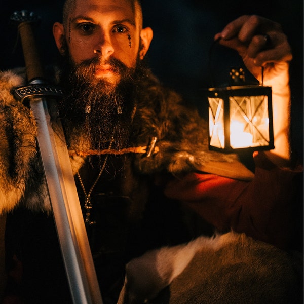 Ubbe Vikings Temporary Tattoo for Cosplayers. 2 Copies Vertical Line of ...