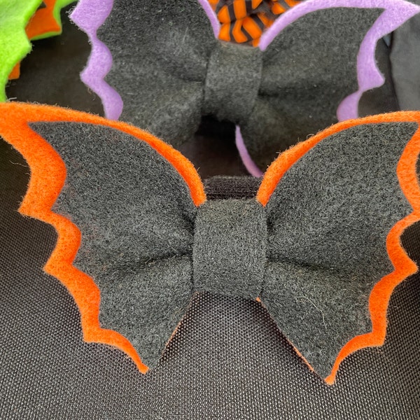 Classic Bat Pinch Hair Bow SVG | Halloween Bow Template | Bat Wings Bow ...