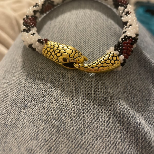 Beaded Bracelet Tutorial, Bead Crochet Snake Bracelet Pattern, Beaded ...