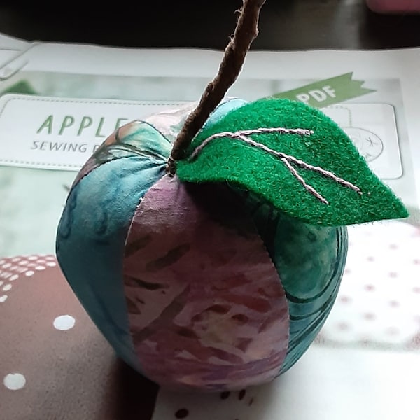 APPLE PDF Sewing Pattern Tutorial. Pin Cushion Pattern. Pdf Pattern ...