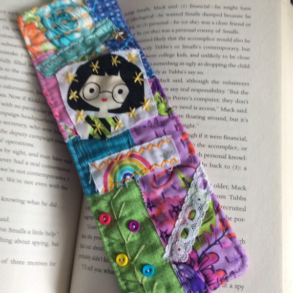 Flamingo Slow Stitched Embroidered Bookmark - Etsy