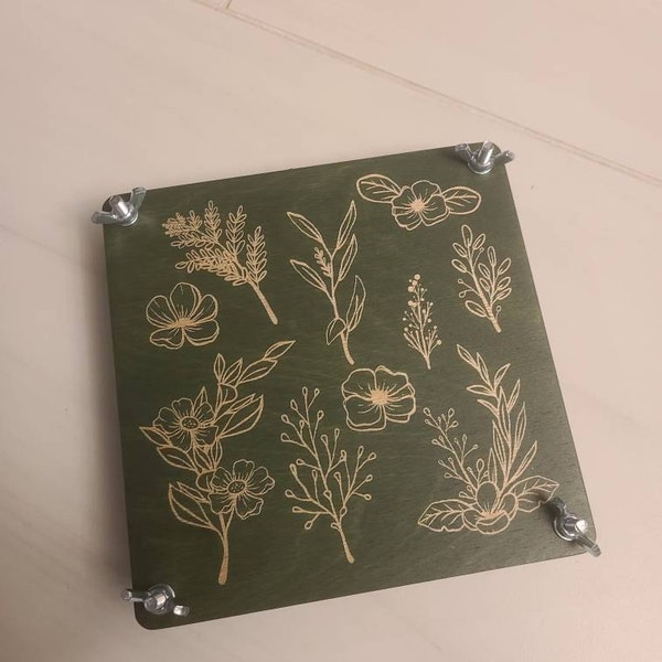 Pocket Leaf Press, Wooden Flower Press Herbarium, Pocket Flower ...