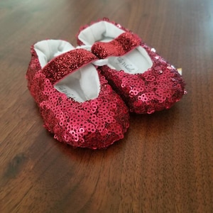 Ruby Slippers Red Sequin Ballet Slippers Dress up Shoes | Etsy